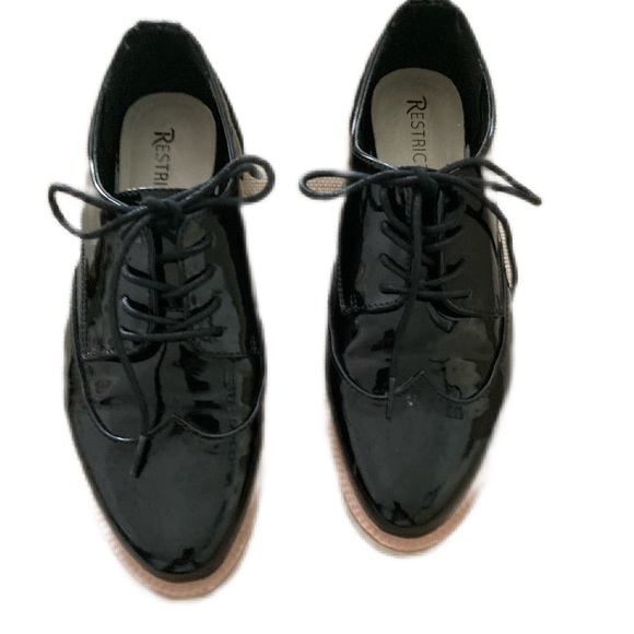 Restricted | Shoes | Womens Restricted Blaclk Patent Leather Flats ...